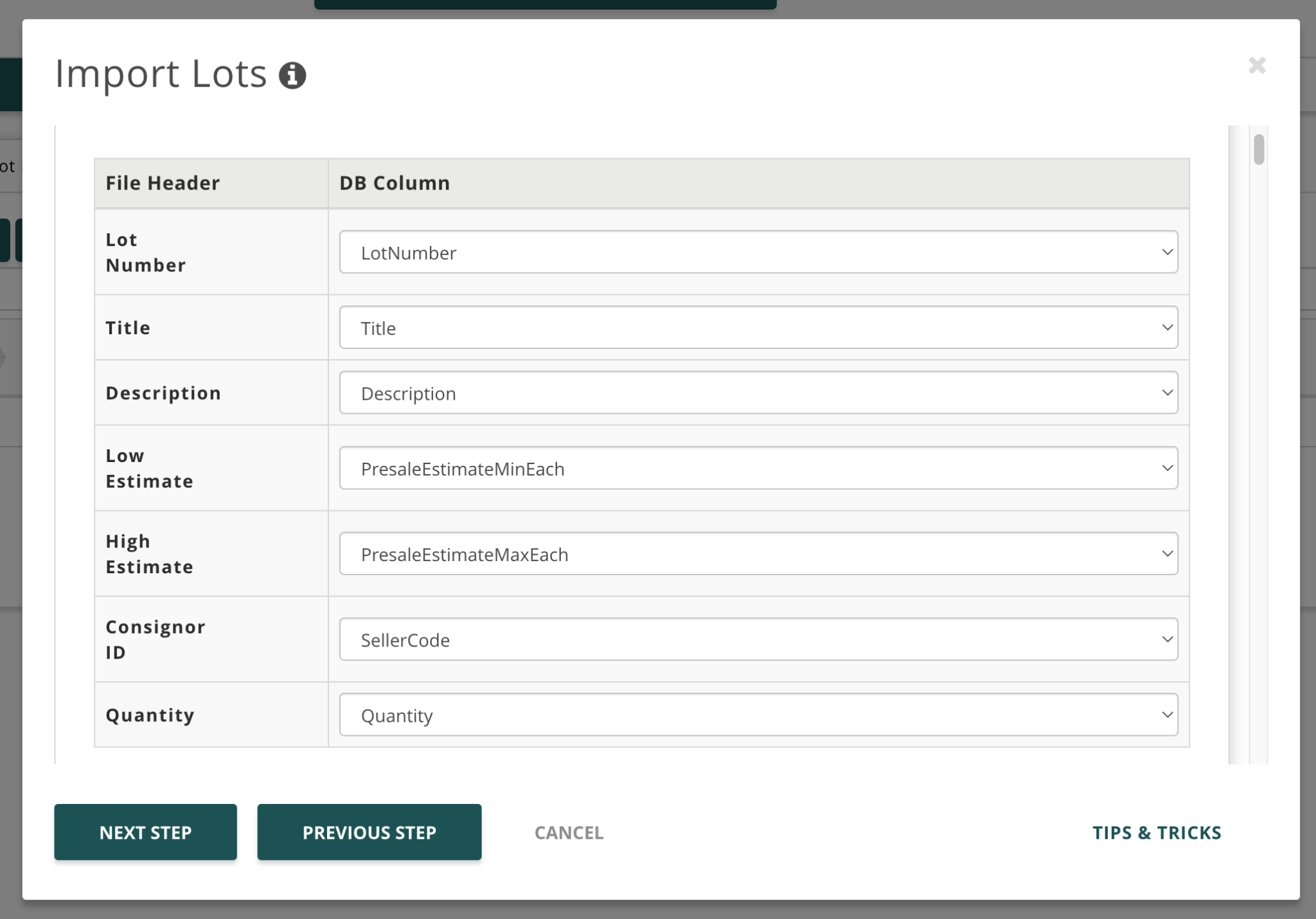 Importing AuctionWriter Data into Auction Flex 360 - AuctionWriter